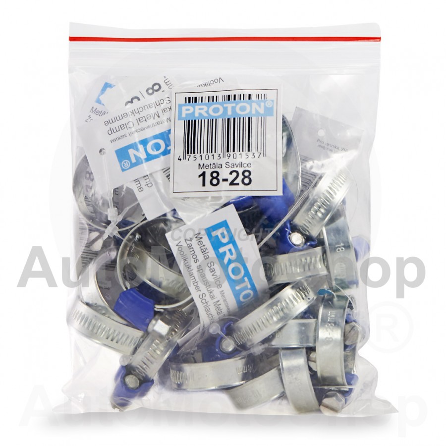 Metāla savilce 18-28mm/W10mm Krāsota Cinkota Proton, savilcējs OEM