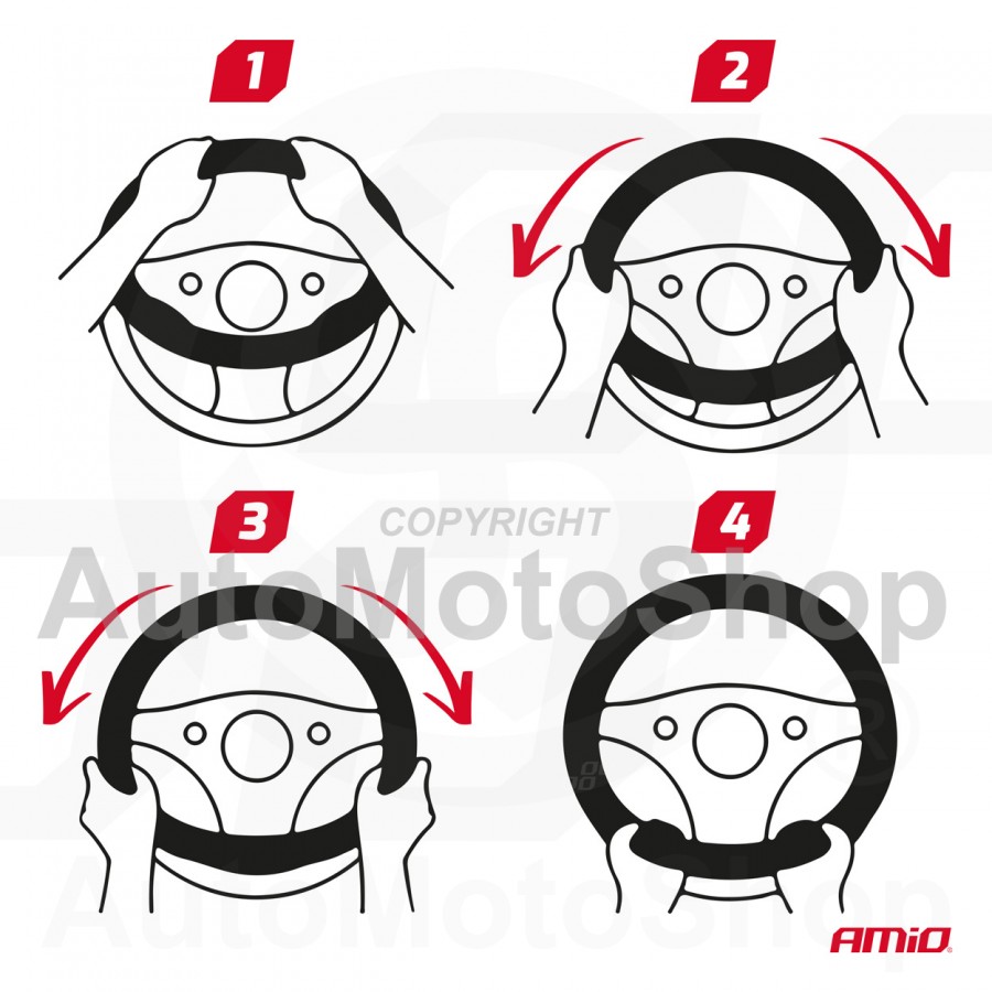 Stūres pārsegs SWC-25-M (37-39cm)